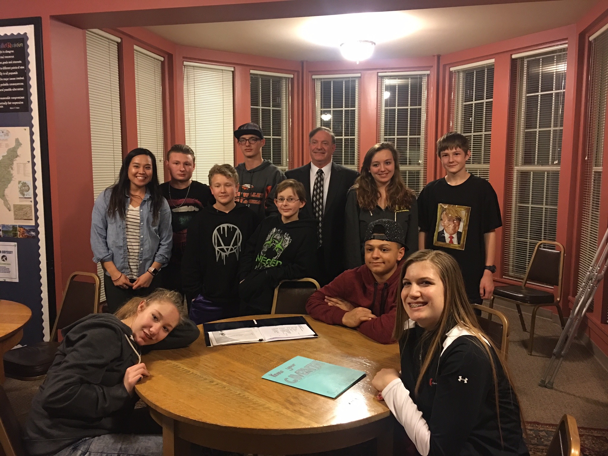 High School Students Prepare for Mock Trial in Olympia - Hutton Settlement